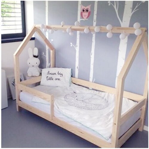 DĚTSKÁ POSTEL DOMEČEK "TERY" S BOČNICEMI, Rozměry dětské postele 70 x ...